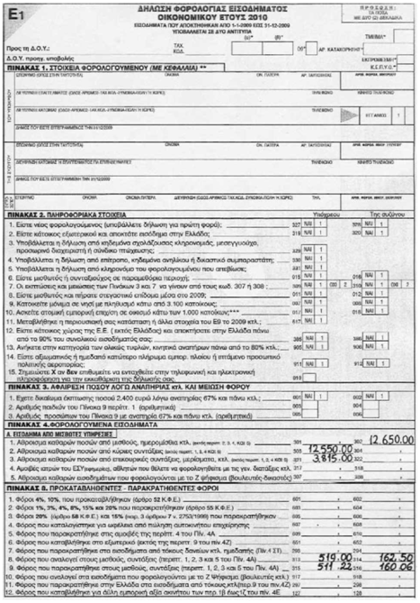 Οδηγίες για τη συμπλήρωση της δήλωσης φορολογίας εισοδήματος φυσικών ...